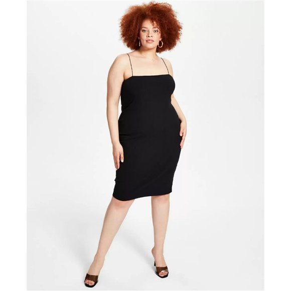 Bar Iii Dresses Bar Iii Trendy Plus Size Ribbed Bodycon Dress Deep